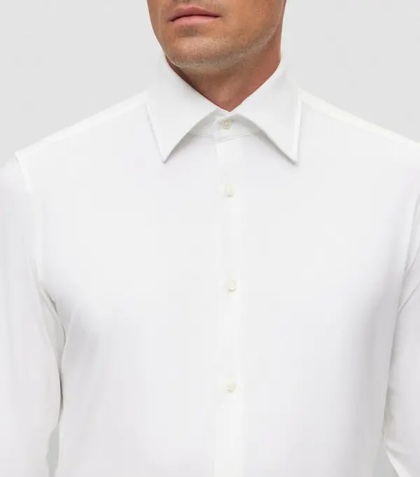 BOSS Stretch-cotton Slim Shirt - White