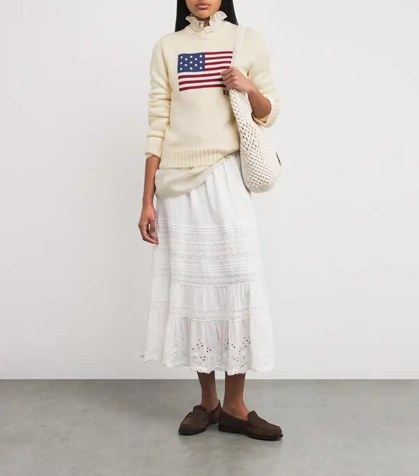 Polo Ralph Lauren Cotton American Flag Sweater