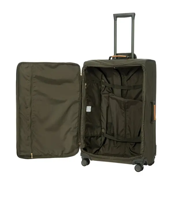 Bric'S Large X-travel Trolley Suitcase With Leather Trims