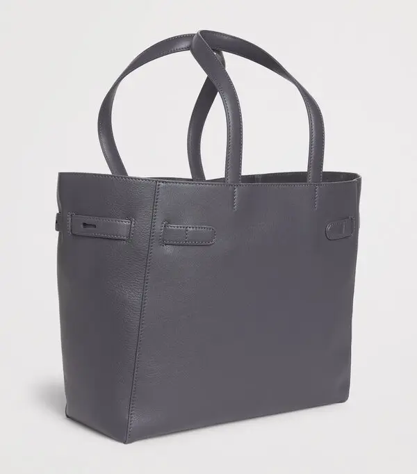Thom Browne Leather Cabas Tote Bag