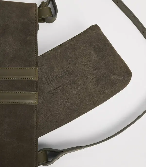 Harrods X Tusting Suede H Tote Bag - Green
