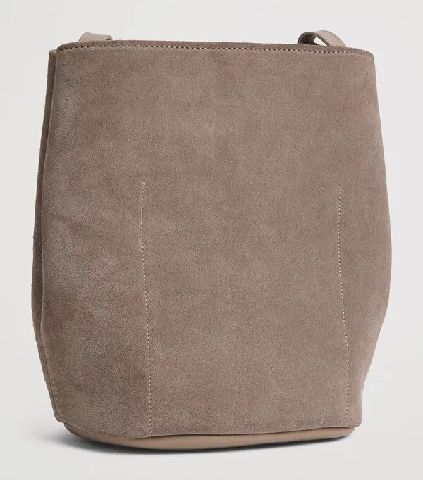 Harrods Medium Suede H Cross-body Bag - Neutral