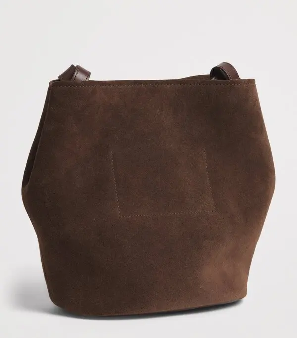 Harrods X Tusting Small Suede H Cross-body Bag - Brown