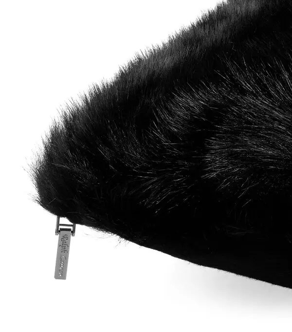 Ralph Lauren Shearling Brighton Throw Cushion - Black