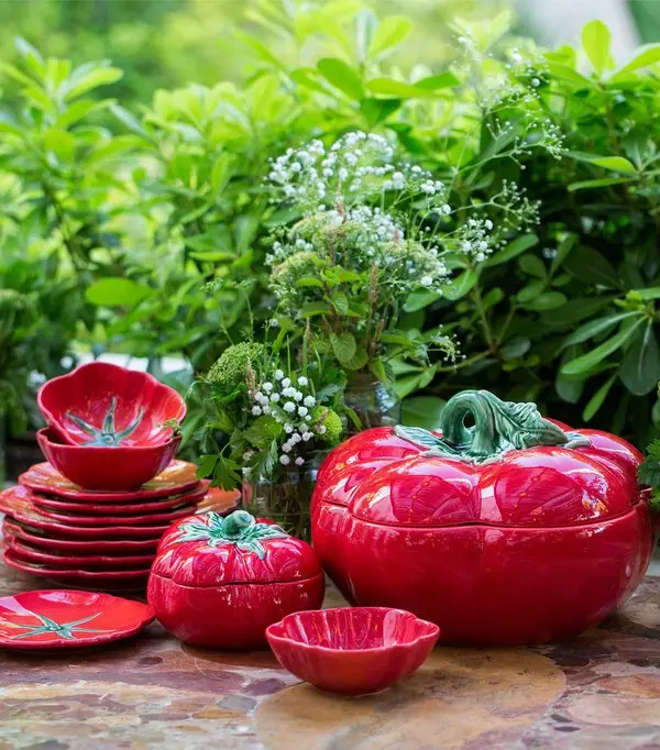 BORDALLO PINHEIRO Lidded Tomato Bowl - Red