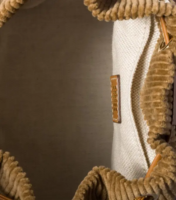 Miu Miu Corduroy Leather-trimmed Backpack