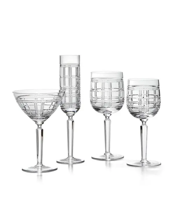 Ralph Lauren Hudson Plaid Red Wine Glass