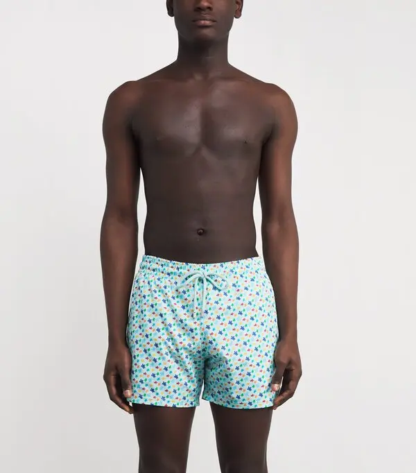 Vilebrequin Turtle Print Moorise Swim Shorts - Blue