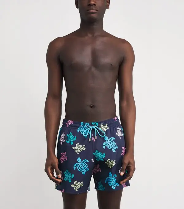 Vilebrequin Turtle Print Moorise Swim Shorts - Blue