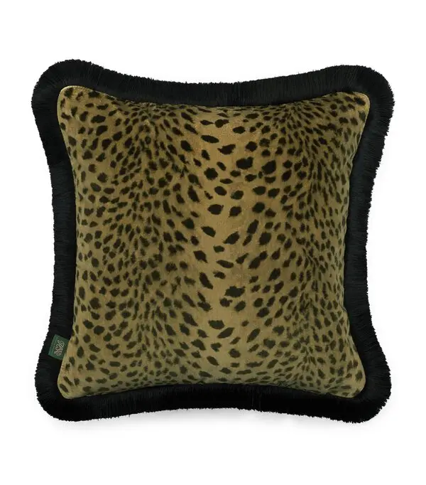 HOUSE OF HACKNEY Velvet Savanna Fringed Cushion - Brown