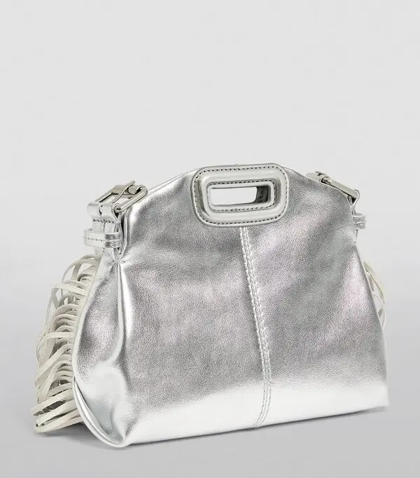 Maje Mini Leather Shoulder Bag - Black