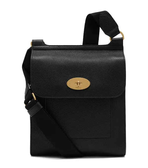 Mulberry Medium Leather Antony Messenger Bag - Black