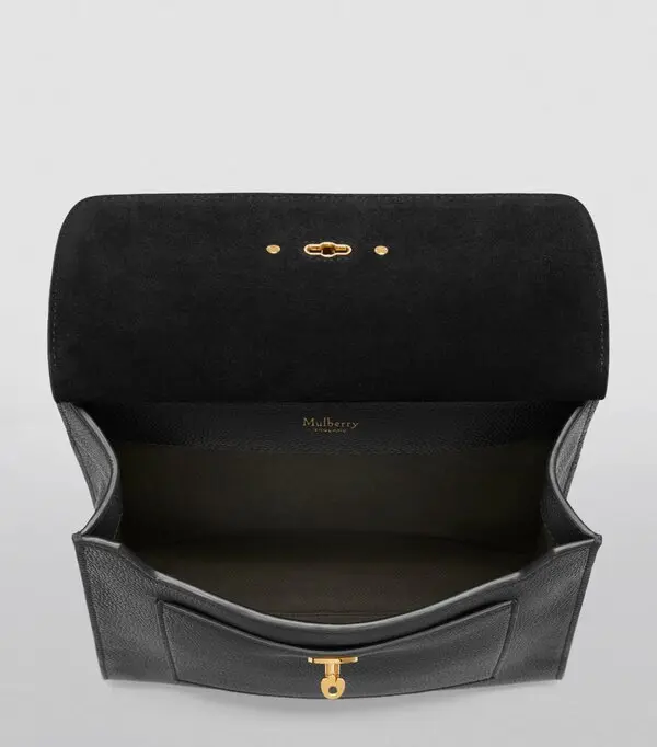 Mulberry Medium Leather Antony Messenger Bag - Black
