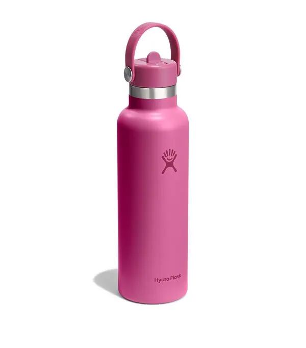 HYDRO FLASK Standard Mouth Bottle With Flex Straw Cap - Red