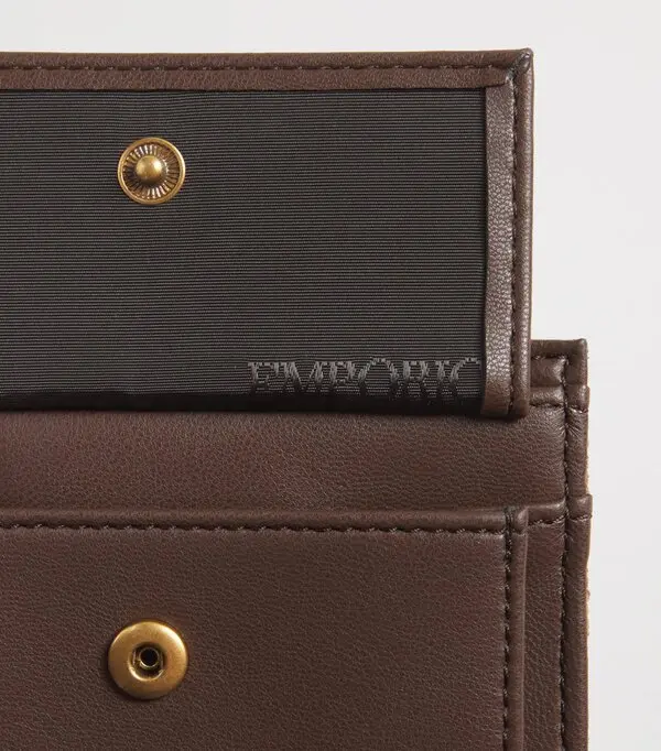 Emporio Armani Suede Embossed Bifold Wallet