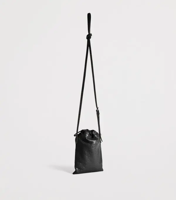 Balenciaga Leather Shopper Phone Holder