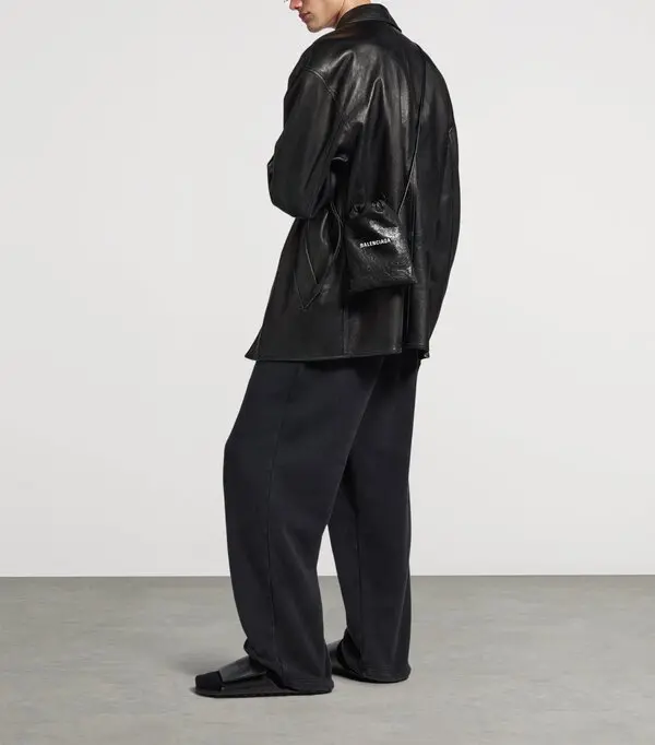 Balenciaga Leather Shopper Phone Holder