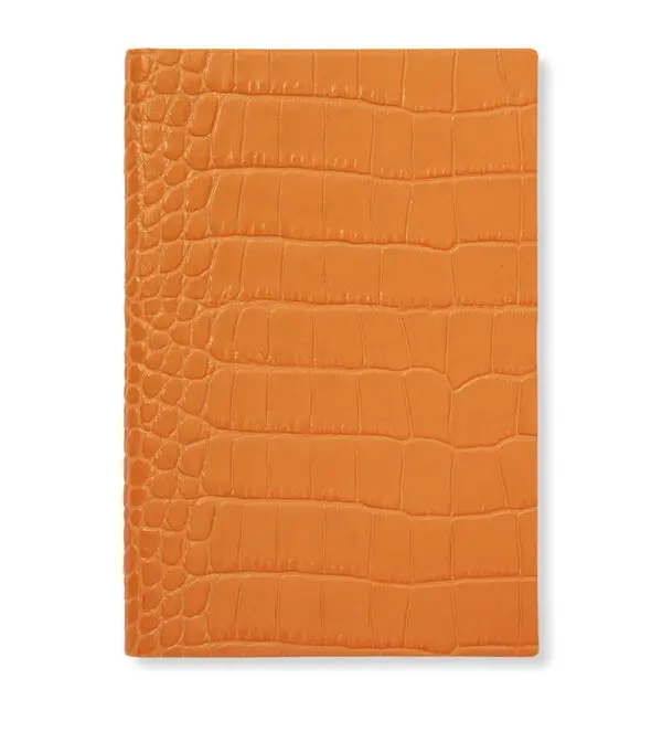 Smythson Mara Leather Chelsea Notebook - Orange