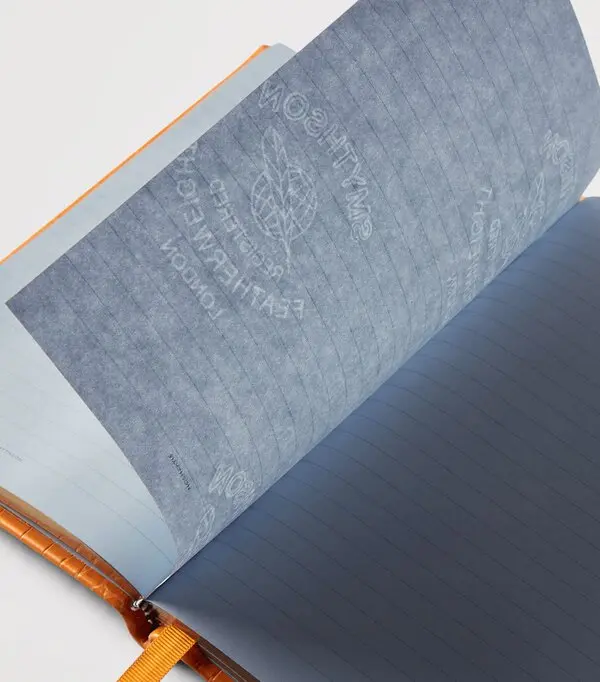 Smythson Mara Leather Croc-embossed Soho Notebook