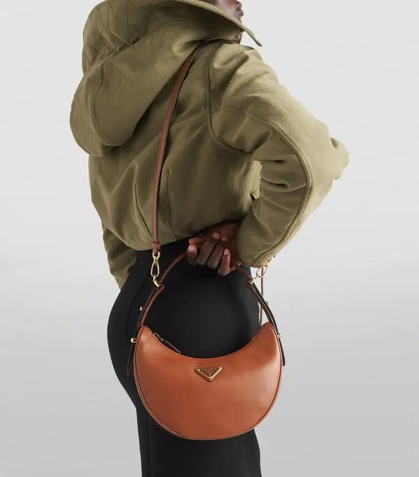 Prada Arqué Leather Shoulder Bag