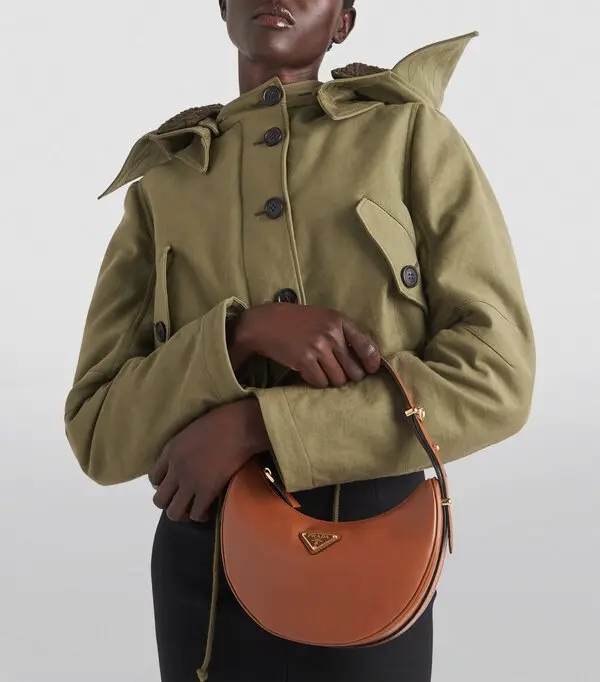 Prada Arqué Leather Shoulder Bag