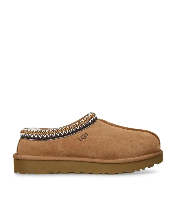 UGG Suede Tasman Ii Slippers With Braided Trim - Beige