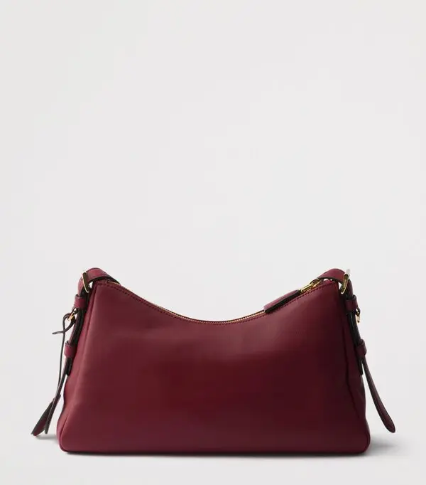 Prada Medium Leather Shoulder Bag - Red
