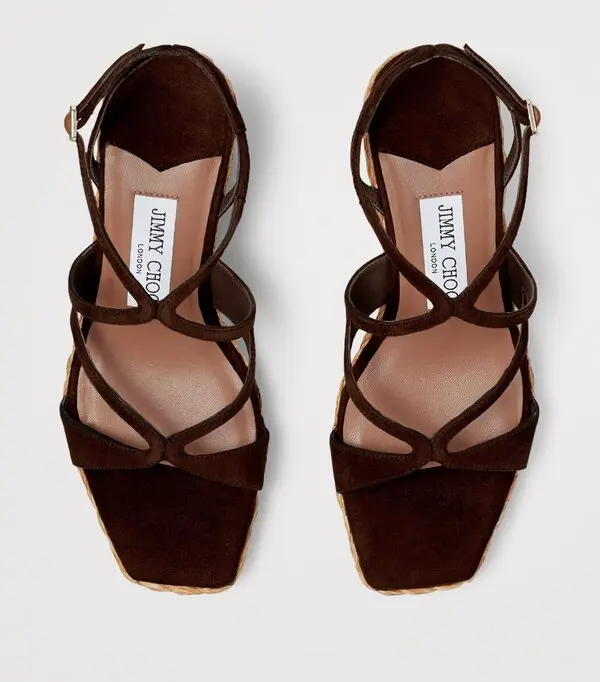 JIMMY CHOO Ayla 85 Wedge Sandals