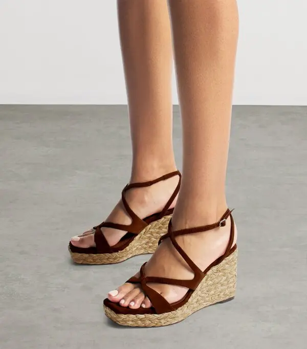 JIMMY CHOO Ayla 85 Wedge Sandals