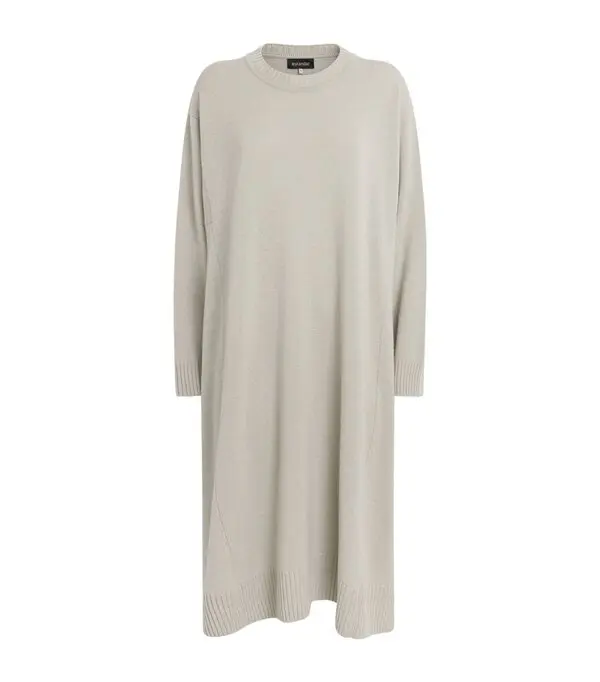 Eskandar Cashmere A-line Sweater Dress - Grey