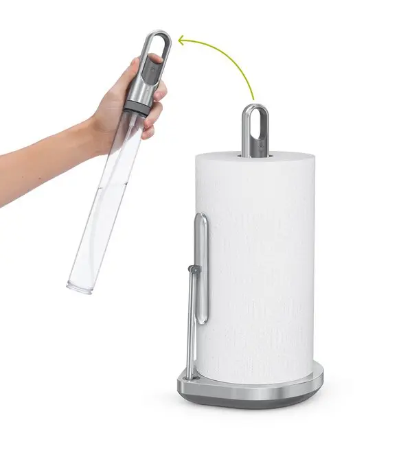 SIMPLEHUMAN Paper Towel Holder And Spray Pump - Brown