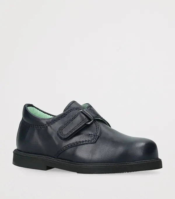 PAPOUELLI Leather Fergus Shoes - Navy