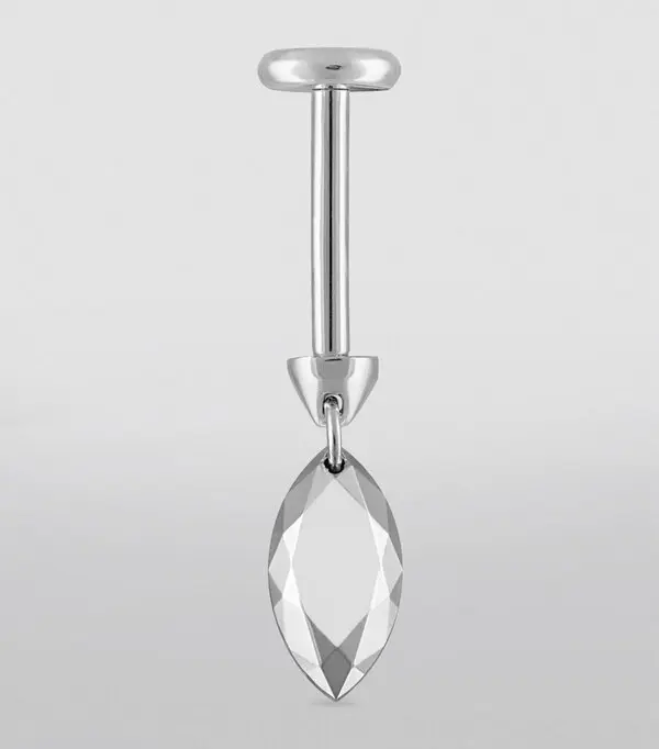 MARIA TASH Faceted Marquise Charm Single Earring In Gold