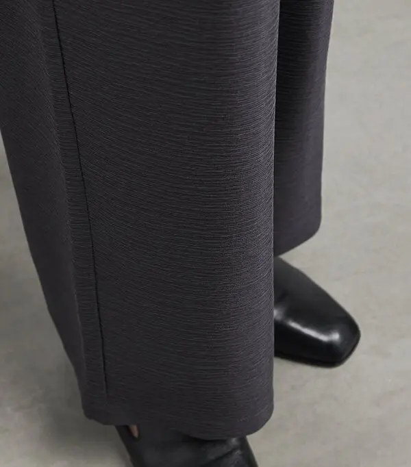 Eskandar Silk Plissé Flared Trousers