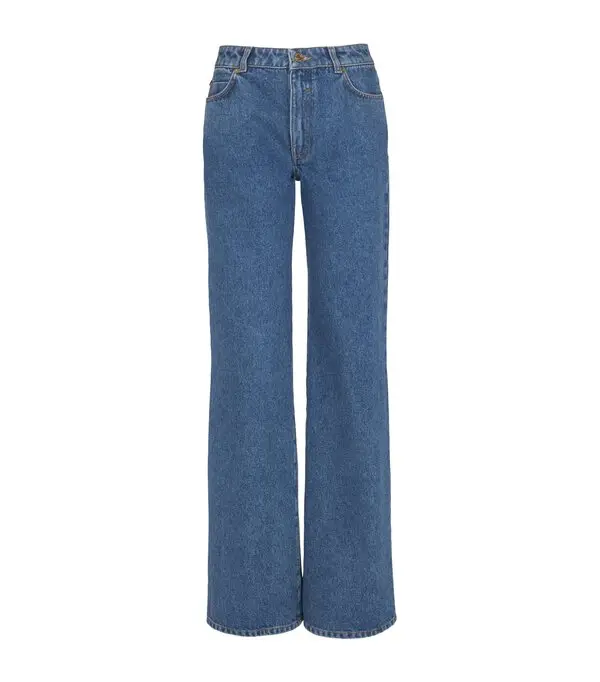 Balmain Elongated Straight Leg Jeans