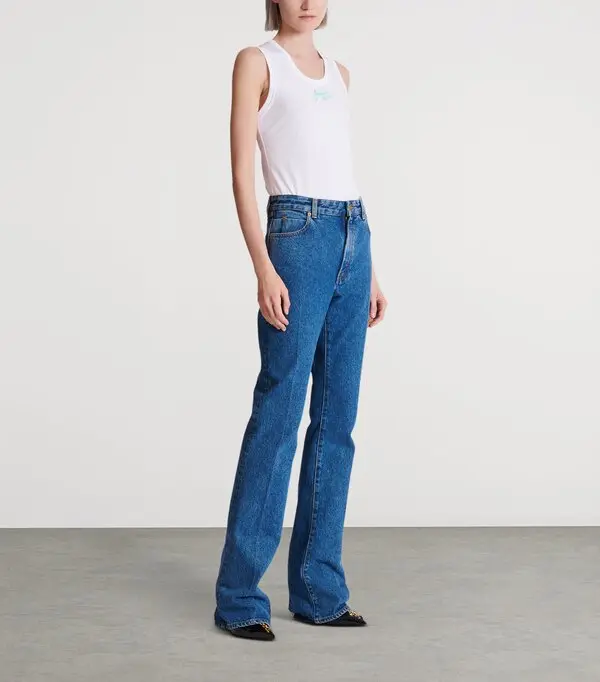 Balmain Elongated Straight Leg Jeans