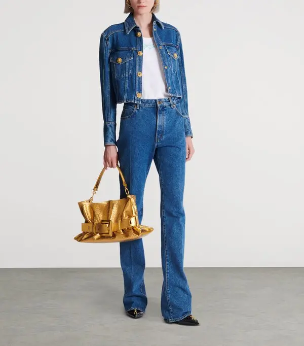 Balmain Elongated Straight Leg Jeans