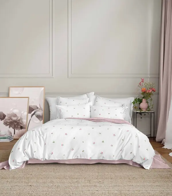 SCHLOSSBERG Floral Jeunesse-noblesse Flat Sheet - White