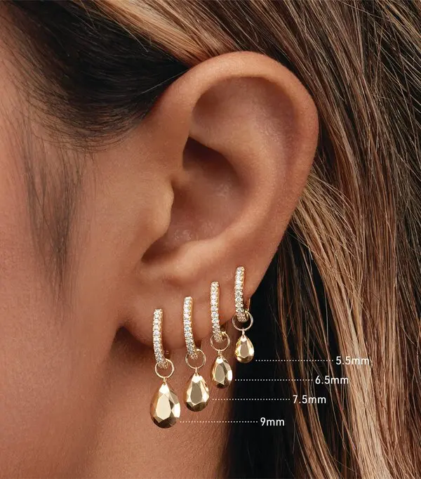 MARIA TASH Faceted Pear Charm