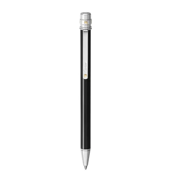 Cartier Santos De Ballpoint Pen And Refill - Silver
