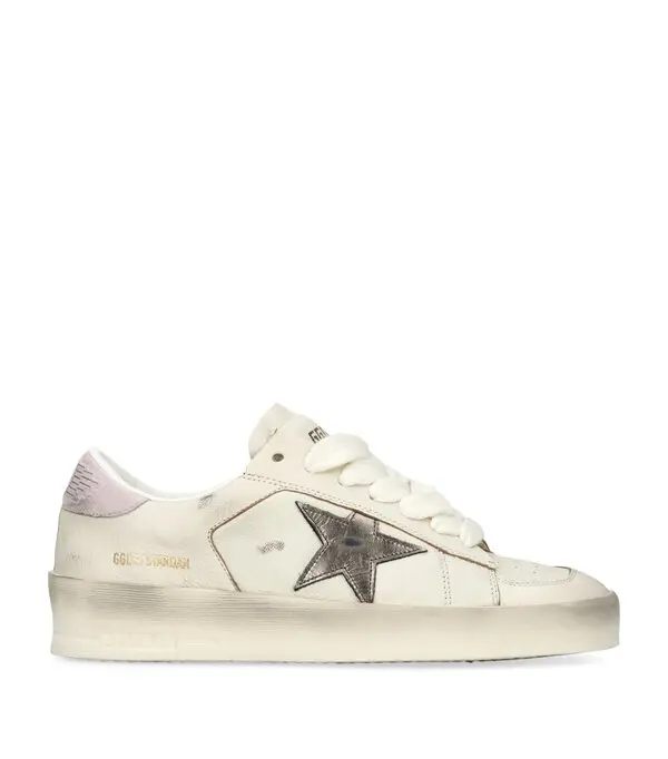 GOLDEN GOOSE Leather Stardan Sneakers - White