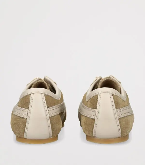 Dries Van Noten Suede Dustin Lace Up Sneakers - Beige