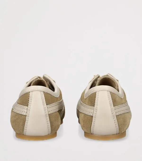 Dries Van Noten Suede Dustin Lace Up Sneakers - Beige