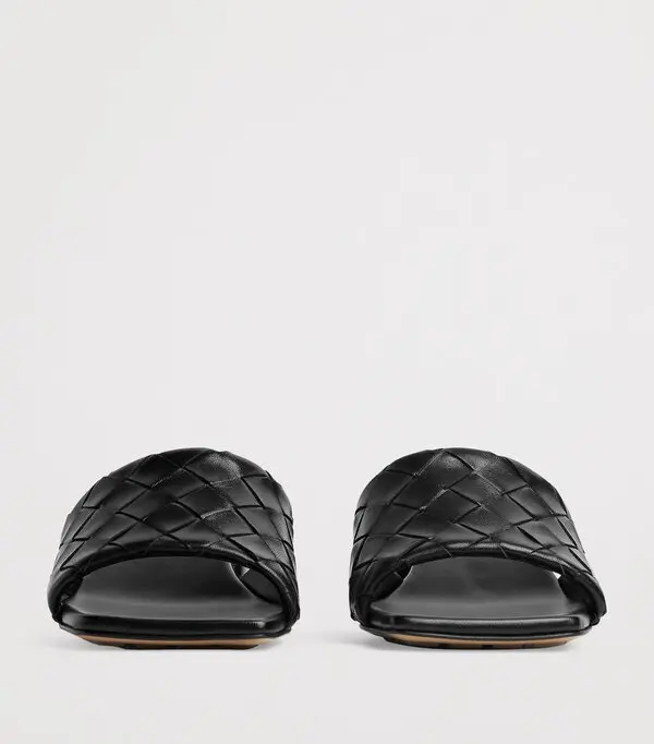 Bottega Veneta Lambskin Parco Heeled Mules - Black