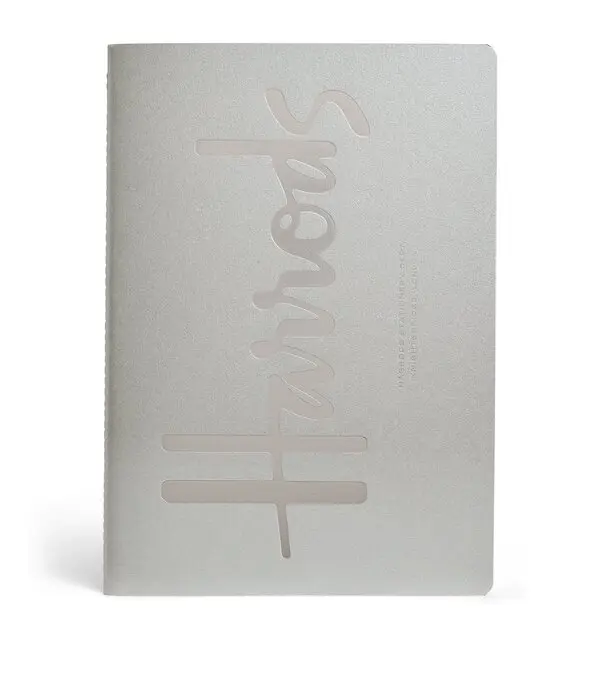 Harrods Logo A5 Notebook - Silver