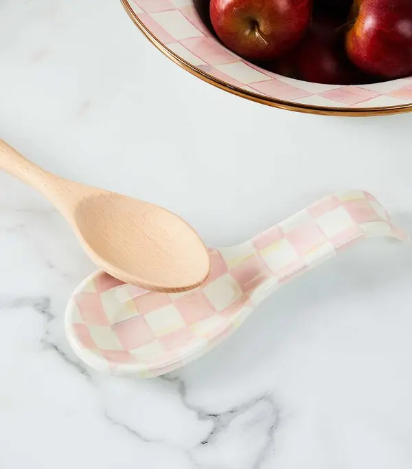 MACKENZIE-CHILDS Rosy Check Spoon Rest