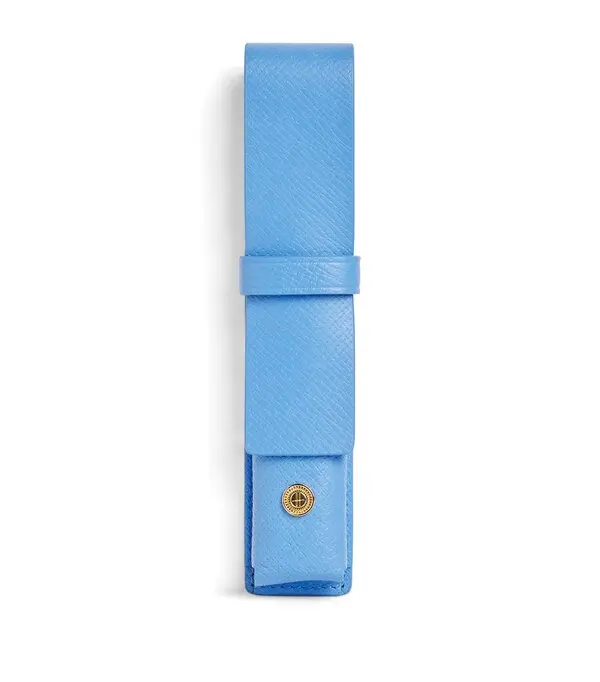 Harrods Leather Pen Sleeve - Blue