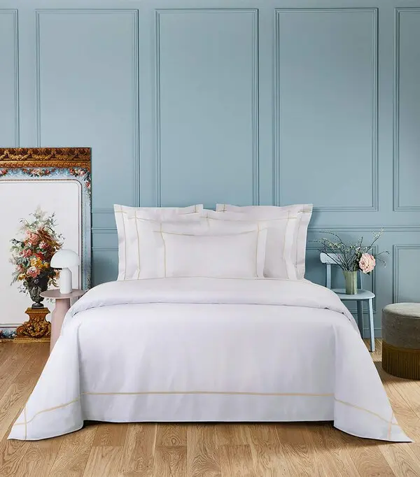 YVES DELORME Athena Super King Flat Sheet - Beige