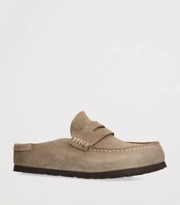 BIRKENSTOCK Suede Naples Wrapped Clogs - Brown