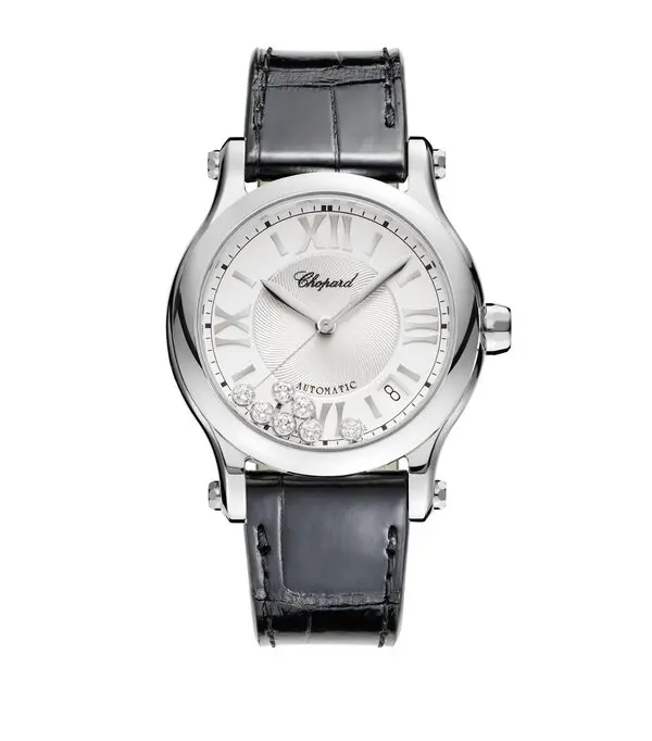 Chopard Happy Sport Automatic Watch With Diamonds - Silver